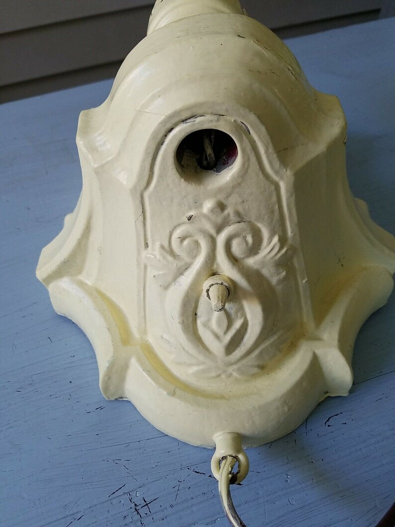 Vintage Granny Cottage Wood Wall Corbel Sconce Lamp Light Buttercream ...