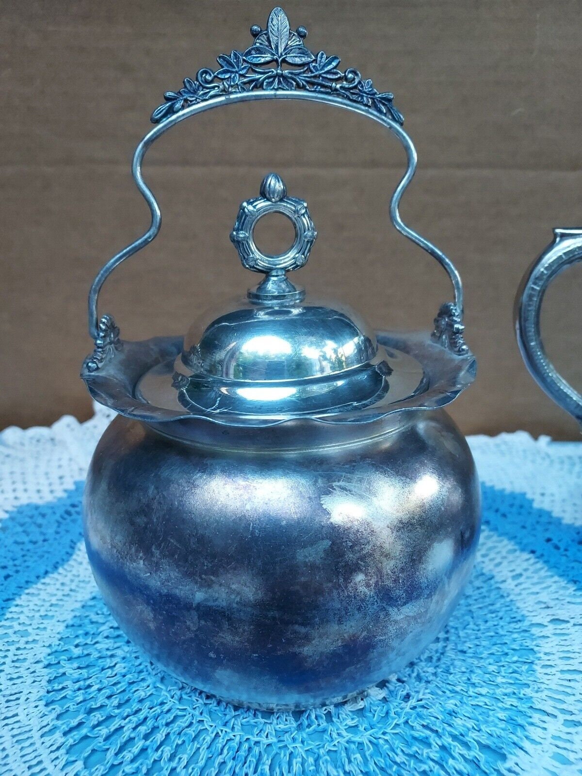Vintage German Silver Crackers Canister & Silverplate Reliance Tea ...