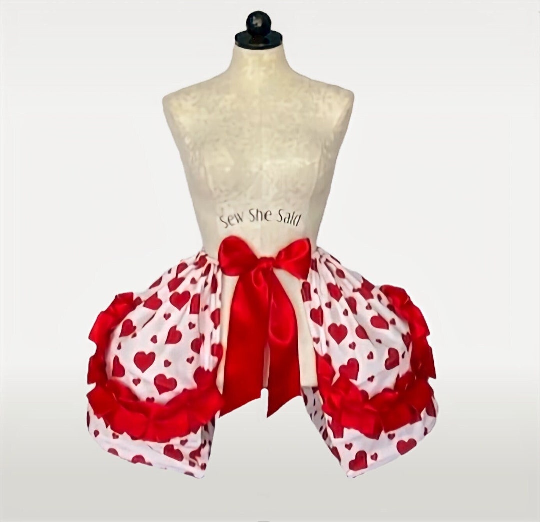 Be My Valentine Pink and Red Rococo Statement Pannier – Lightweight ...