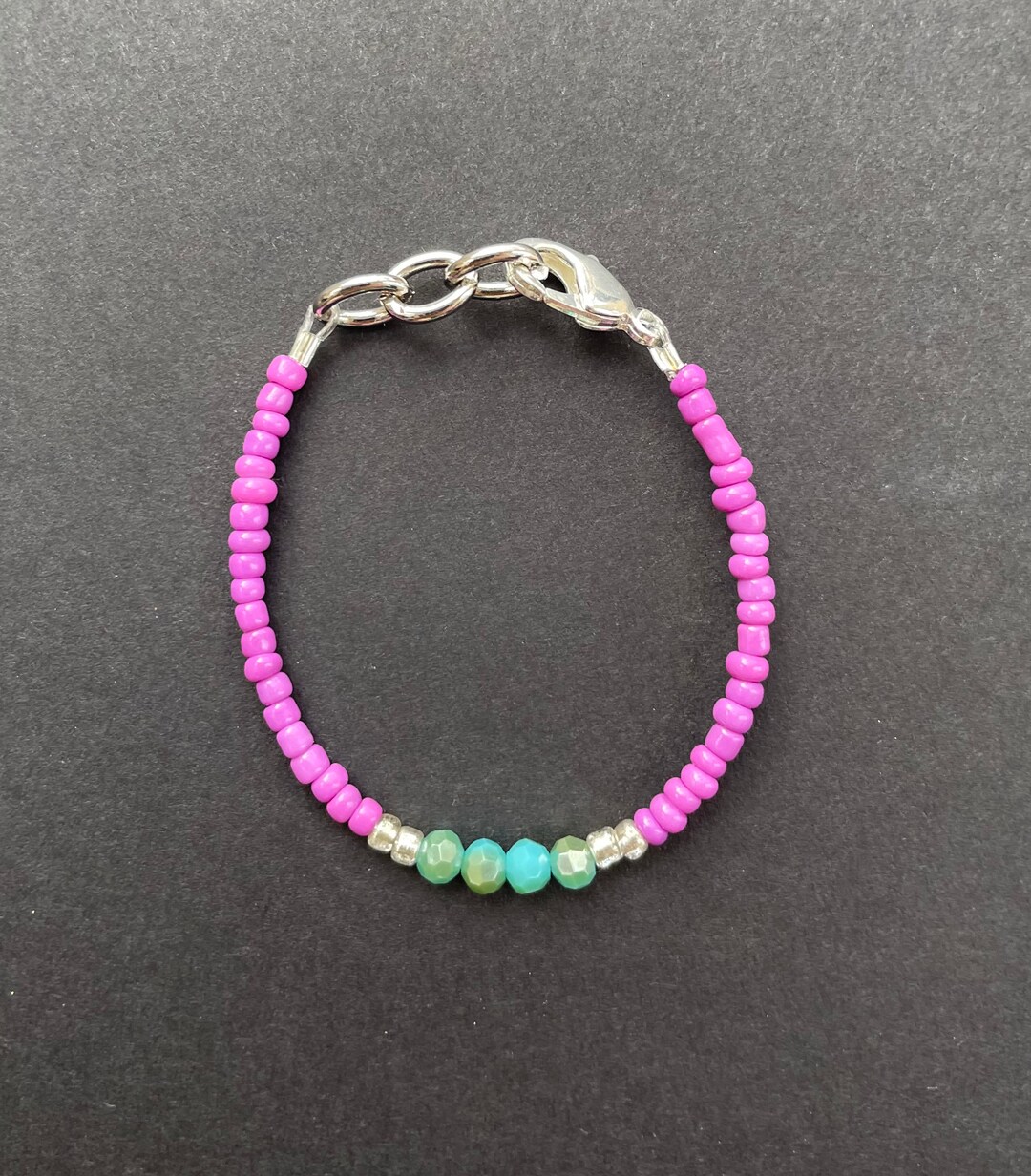 Orchidée Lavande Violet Bracelet bébé empilable Bracelet bébé Bijoux ...