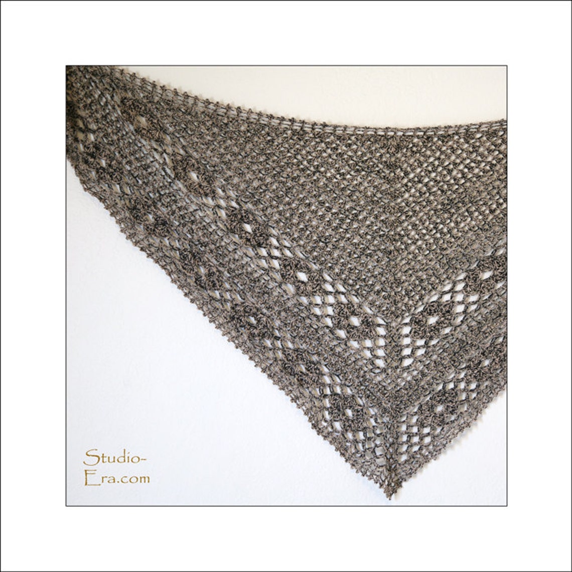 PATTERN Crochet Rusty Flower Shawl Wrap Brown - Etsy