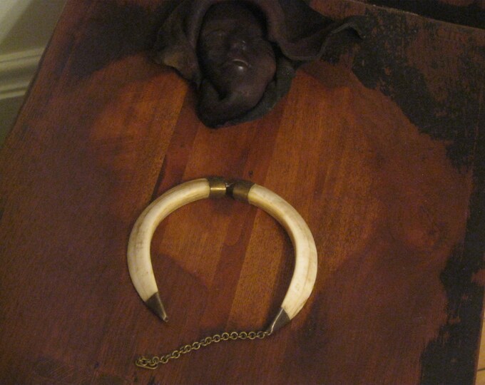 Antique Wild Boar Tusks / Masculine Necklace - Etsy