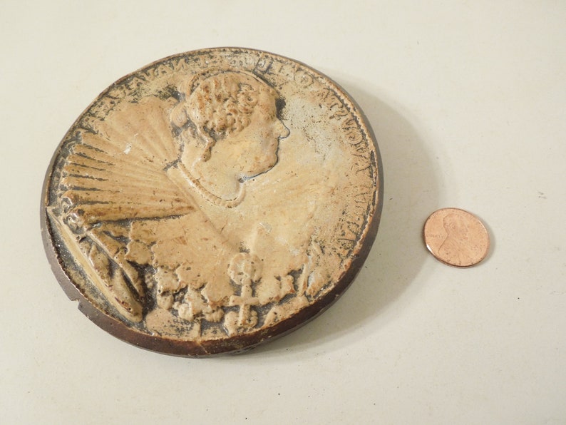 Primitive Religious Medallion Wall Hanging Red Clay Mold - Etsy