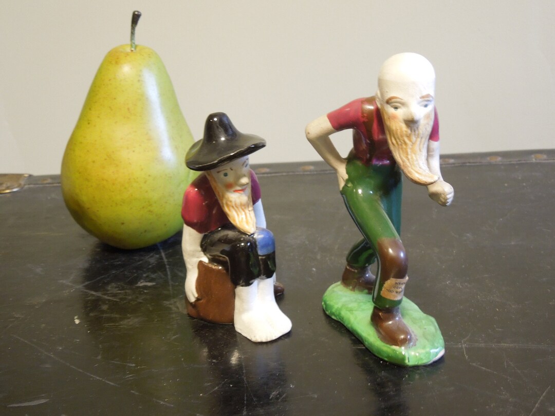 Mid Century Hillbilly Figurines, Rare Ceramic Folk Art, FREE SHIPPING ...