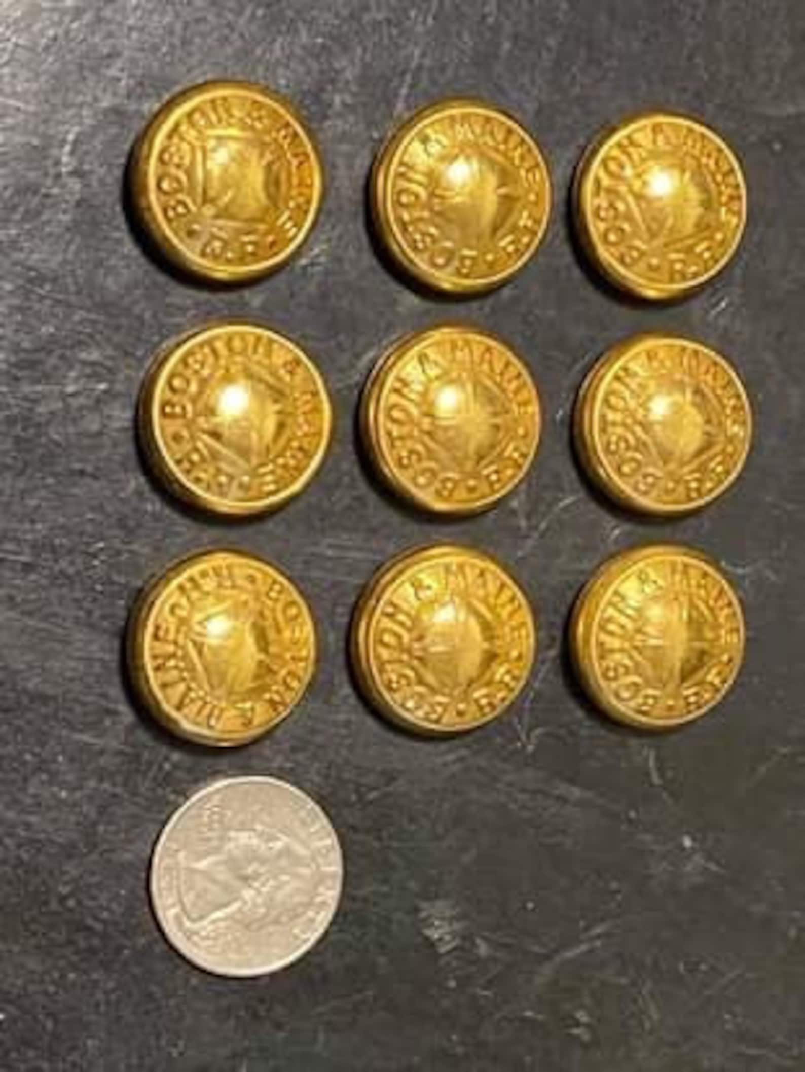 Boston & Maine Railroad Brass Button Covers Railroad | Etsy