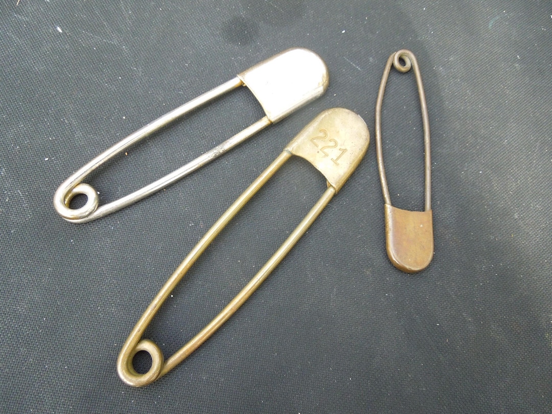 Large Antique Numbered Laundry Safety Pins, Military Laundry Pins, FREE ...
