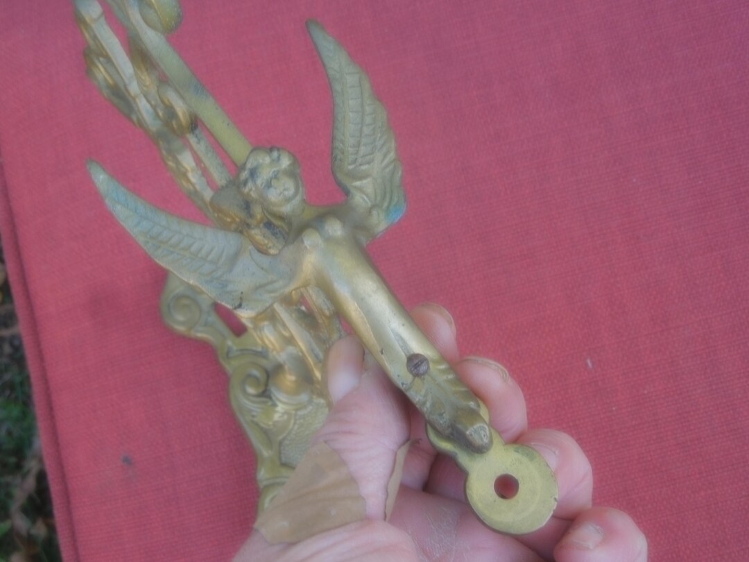 Maltese Brass Dolphin Bell Holder, Art Deco Brass Wall Bell Holder ...