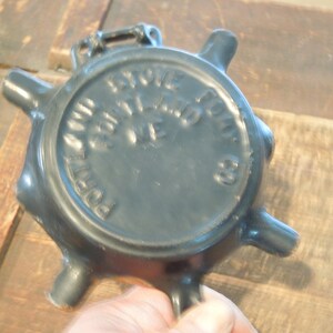 Rare Antique Cast Iron Advertising Ashtray / Skillet, Portland Stove ...