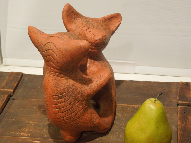 Mexican Terra Cotta Aztec Dancing Bears Dancing Sculpture - Etsy