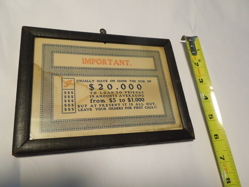 Unusual Antique Cashiers Sign 1920's Storekeeper's | Etsy