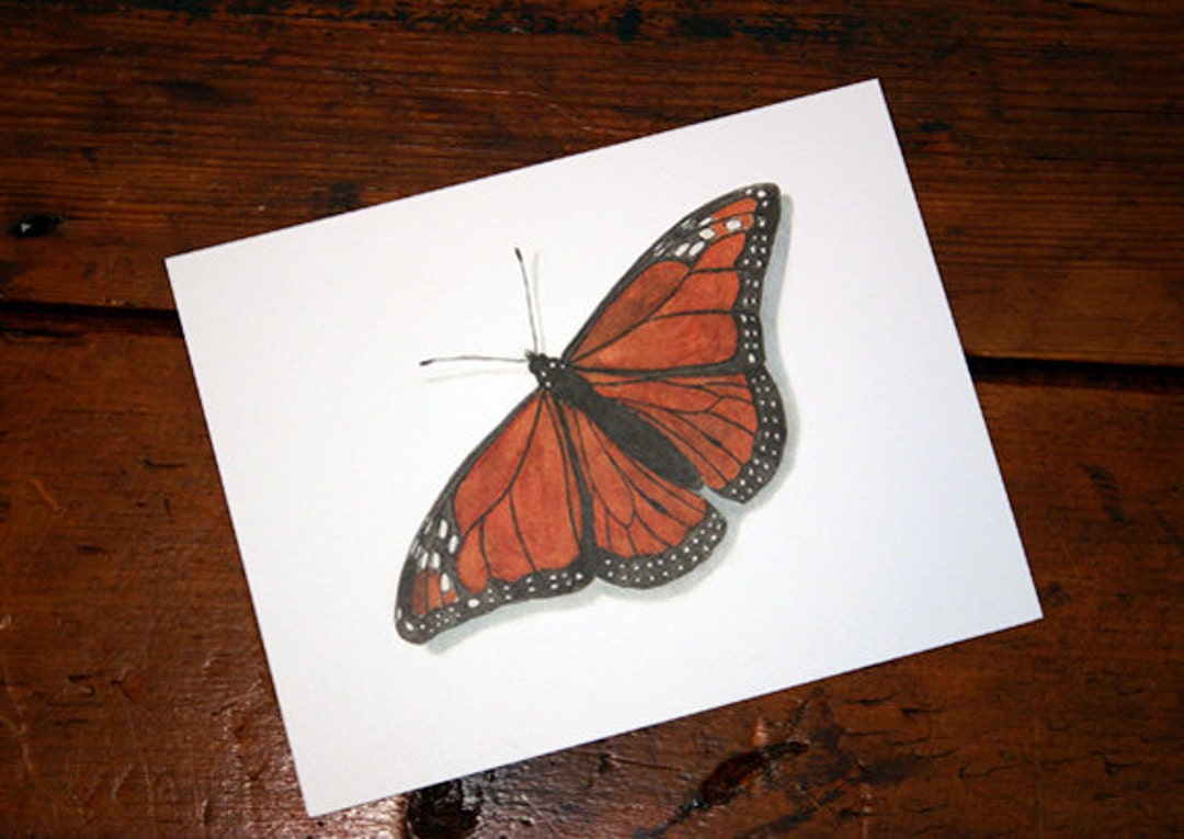 Monarch Butterfly Note Card - Etsy