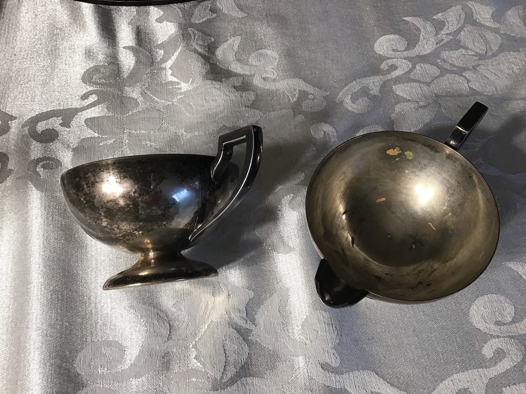 Benedict Silver Cream and Sugar Set, Made in the USA - Etsy
