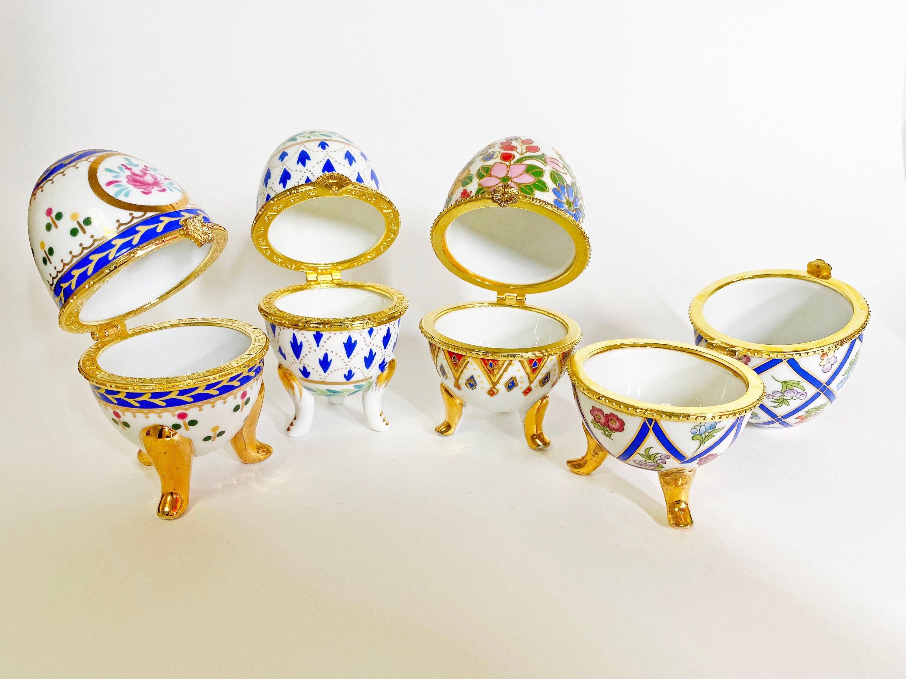 Porcelain Egg Trinket Box pick One - Etsy