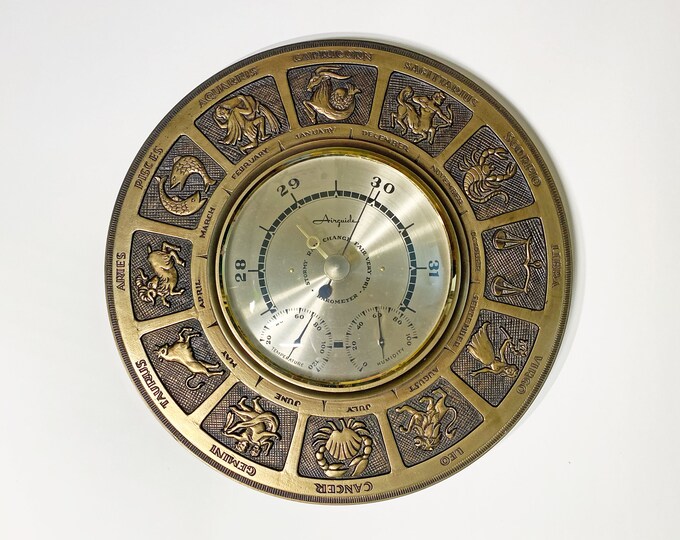 1960s Airguide Zodiac Astrological Signs Barometer Wall Decor (non ...