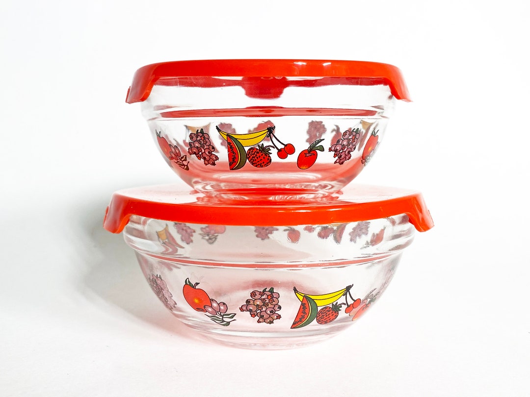 1970s Fruit Glass Storage Containers - Etsy