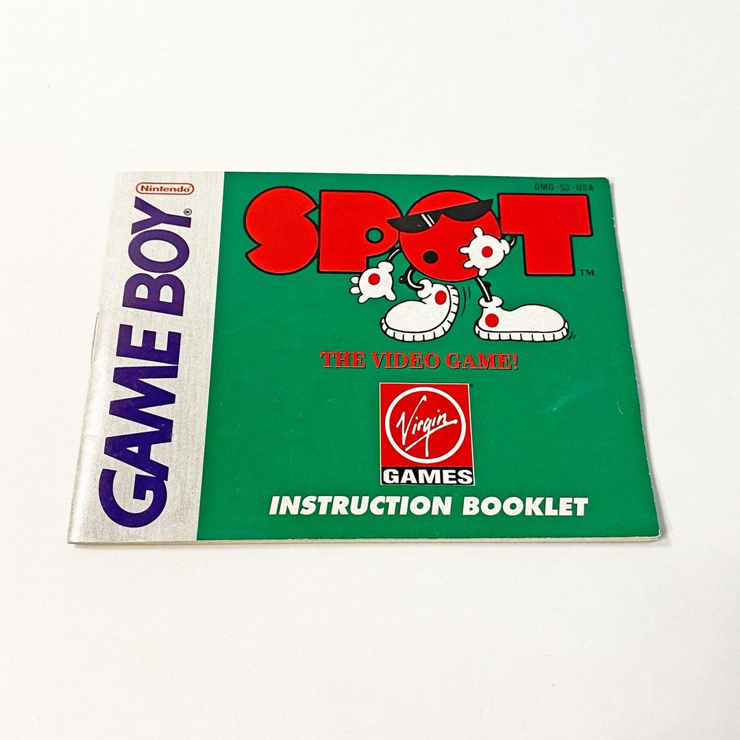 Vintage Nintendo Game Boy 7UP Spot the Video Game Instruction Booklet ...