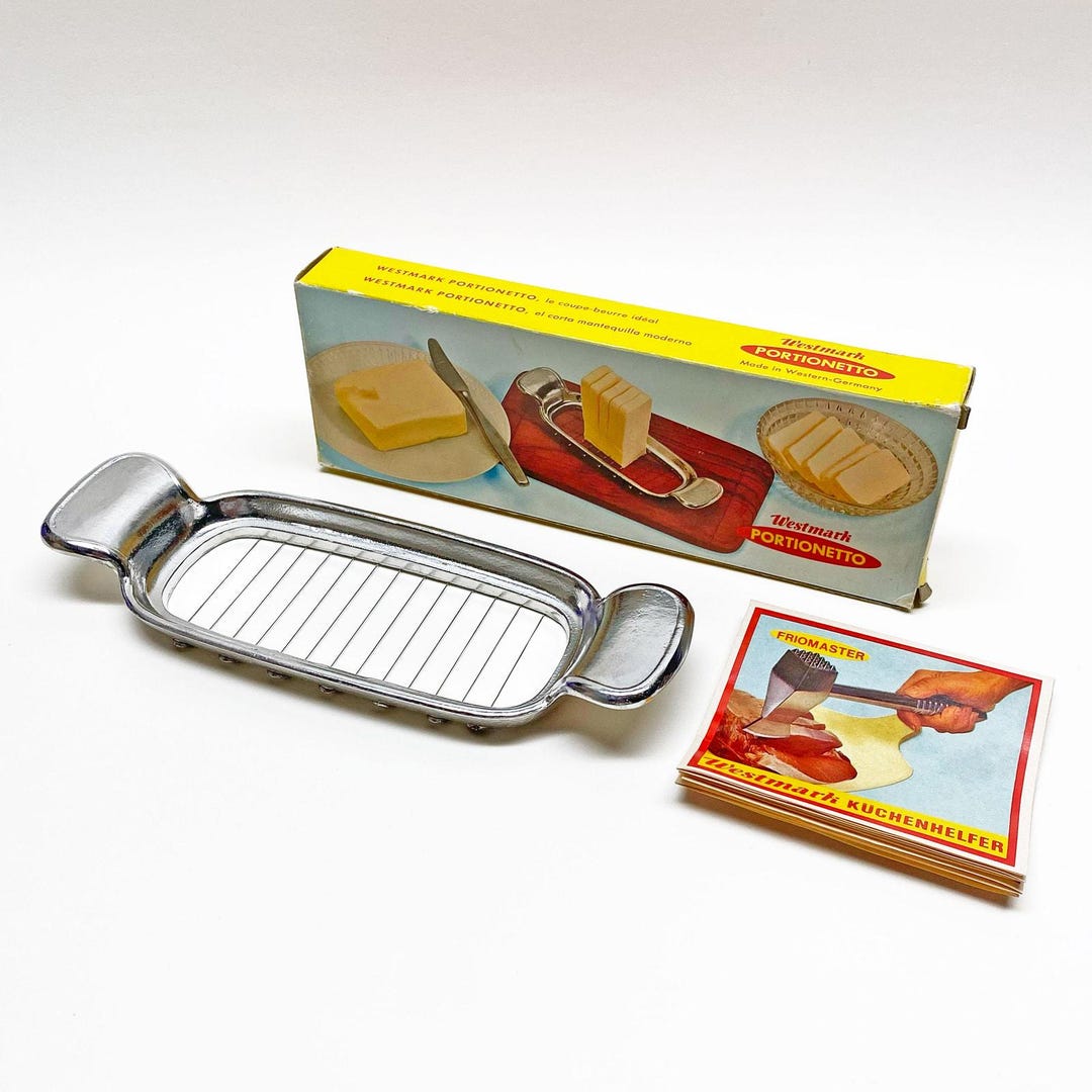 Vintage Westmark Portionetto Metal Butter Cutter Slicer Western Germany ...