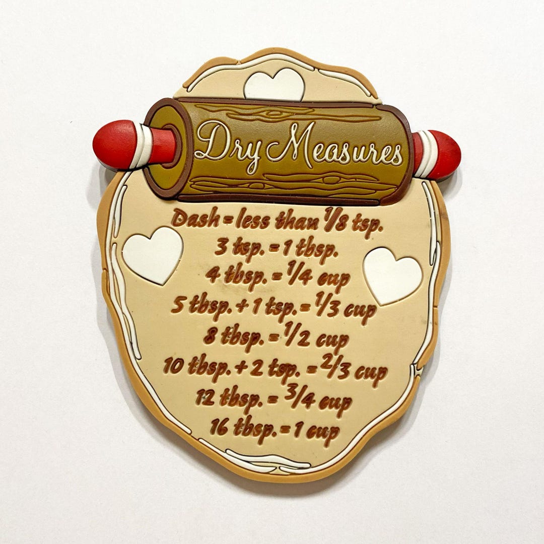 Vintage Dry Measures Kitchen Measurements Vinyl Refrigerator Magnet - Etsy