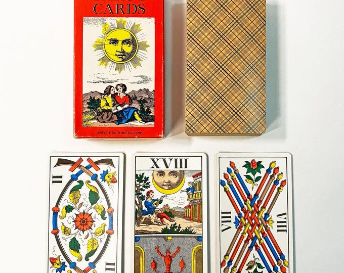 Vintage 1970 AG Muller 1JJ Swiss Tarot Deck Complete Box Set 78 Cards ...