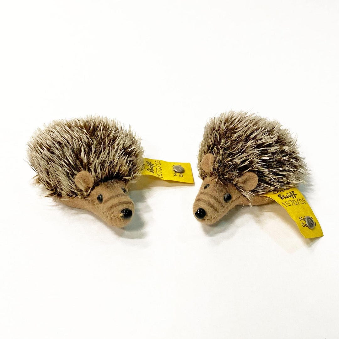 Pair of Vintage Steiff Joggi Miniature Hedgehogs 1670/06 Wool Cotton ...
