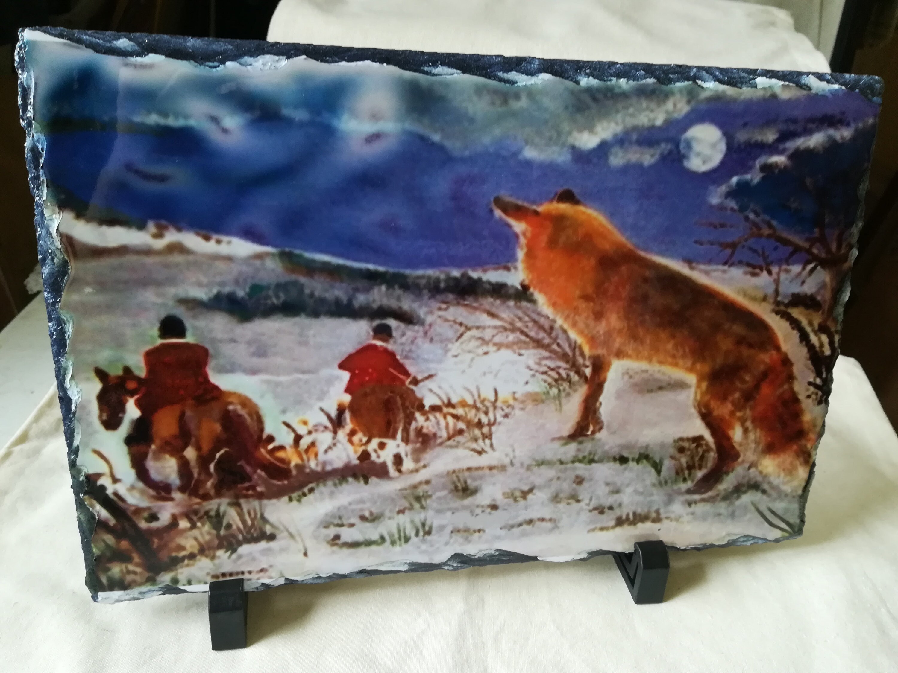 Outfoxed - Fox Hunting Scene on a Slate. Ornament - Etsy