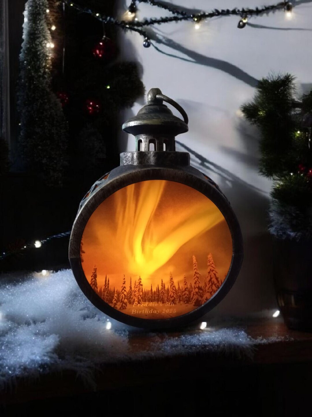 Northern Lights LED Lantern Large. - Etsy