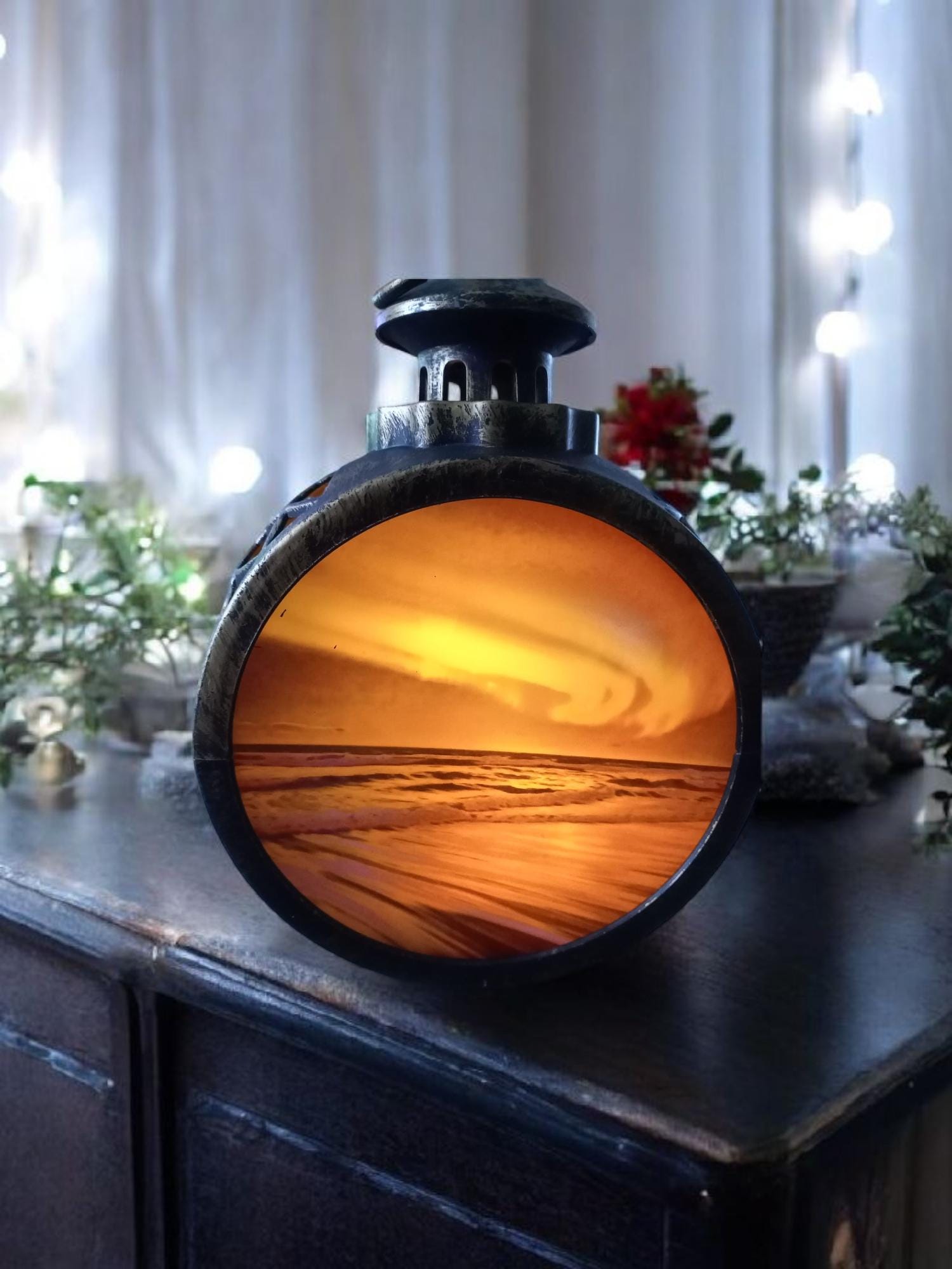 Northern Lights LED Lantern Large. - Etsy
