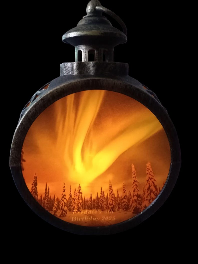 Northern Lights LED Lantern Large. - Etsy