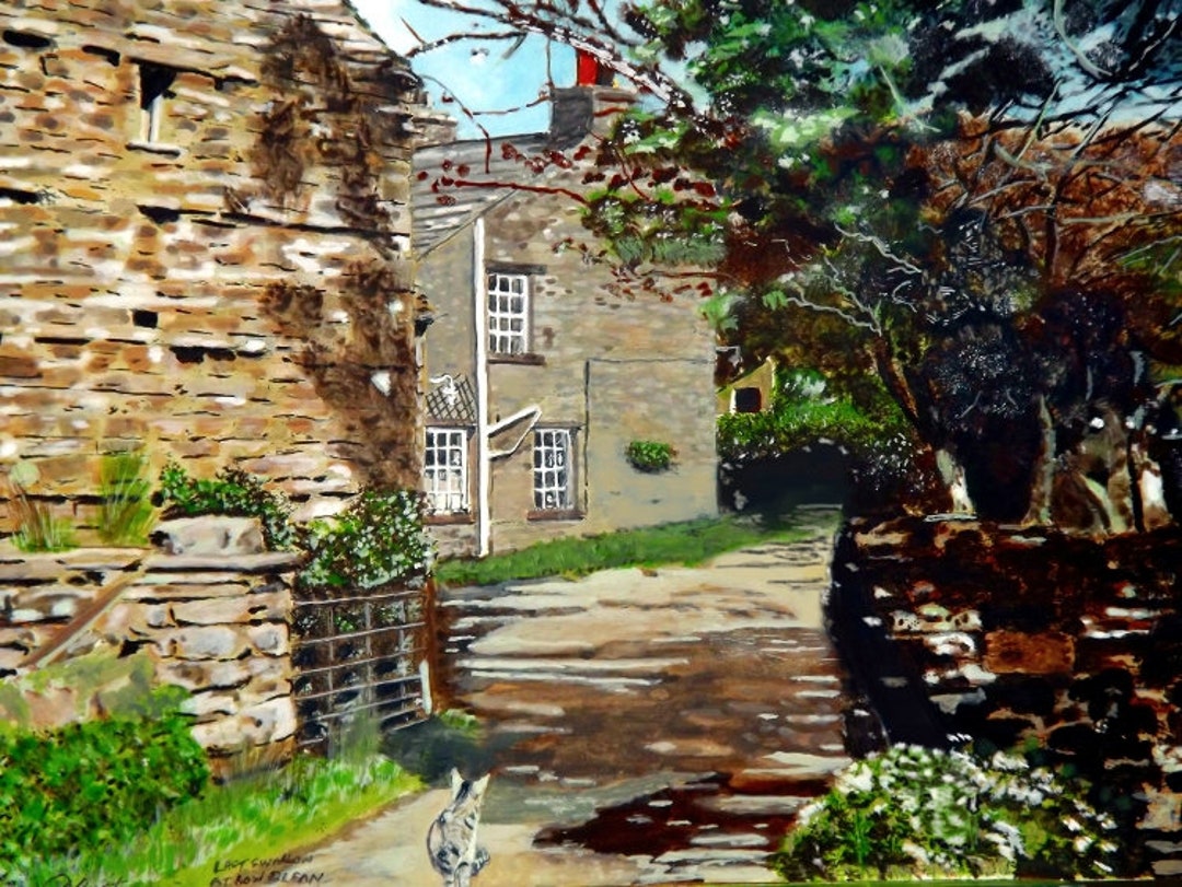 The Last Swallow at Low Blean Farm - Mounted Print of Water Colour by ...