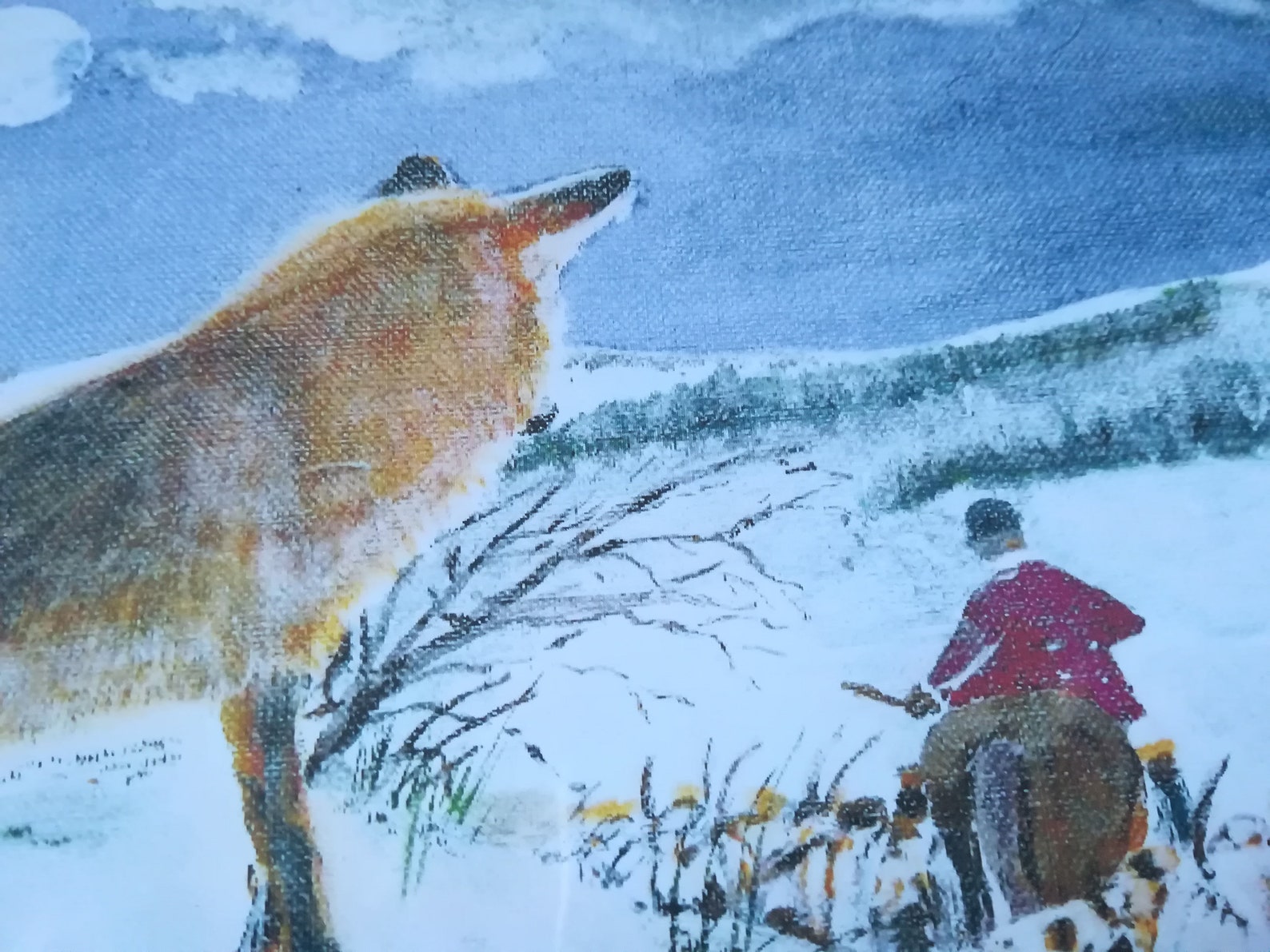 Outfoxed - Fox Hunting Scene Print of Original Painting by Dave Smith ...