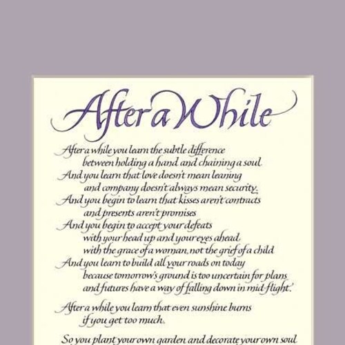 After A While 11x14 Calligraphy Print Inspirational Quote - Etsy