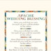 Apache Wedding Blessing Print, Calligraphy Art, Wedding Gift (8x10 ...