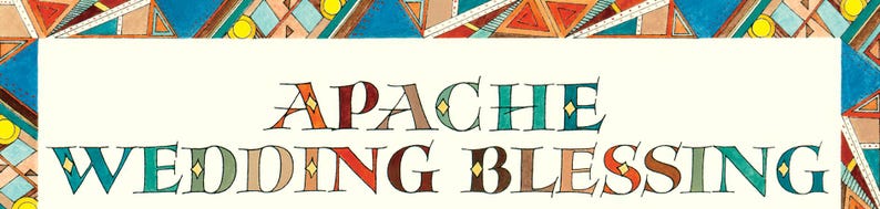 Apache Wedding Blessing Print, Calligraphy Art, Wedding Gift (8x10 ...