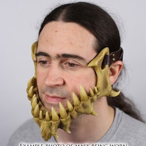 Dragonlord Jaw Bone Mask, Unique Evil Skull Mask Sunbleached - Etsy