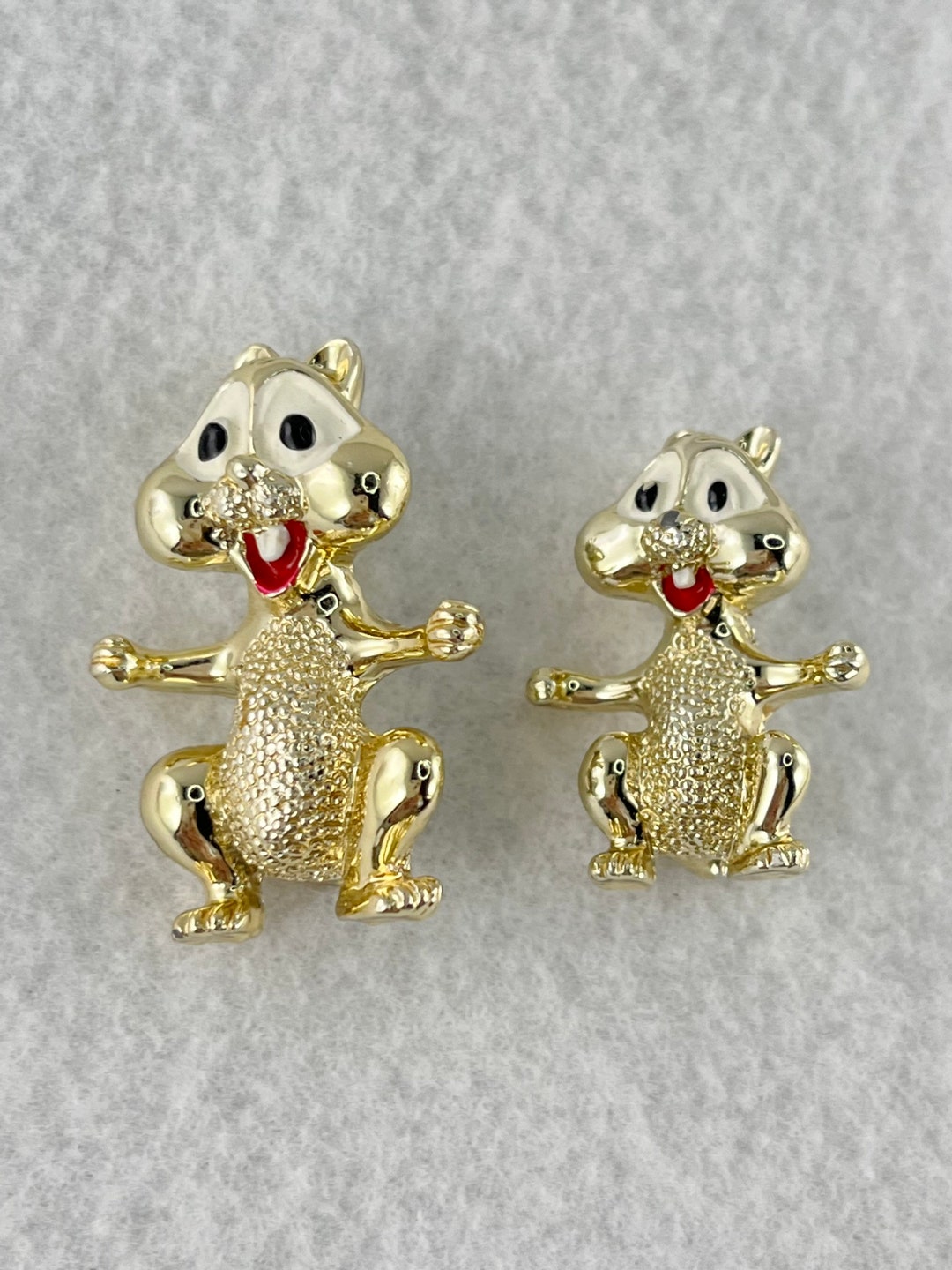 Adult and Youth Chipmunk Brooches by Gerry's - Etsy