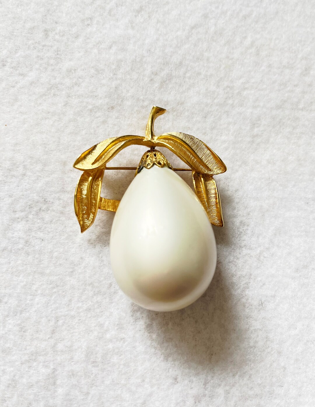 Super Large Faux Pearl Pear Brooch Pendent Combo - Etsy