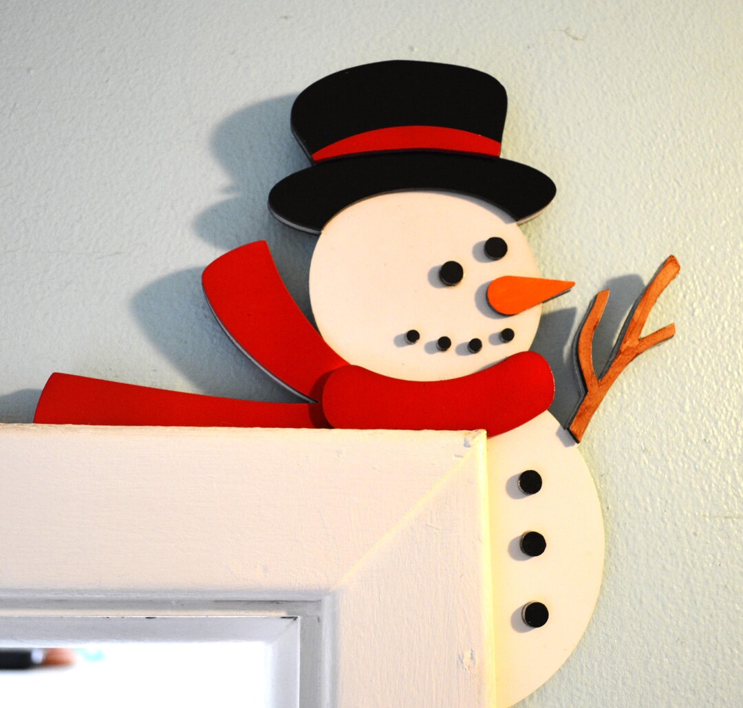 Happy Snowman Corner Decor, Hand-painted Holiday Accent - Etsy