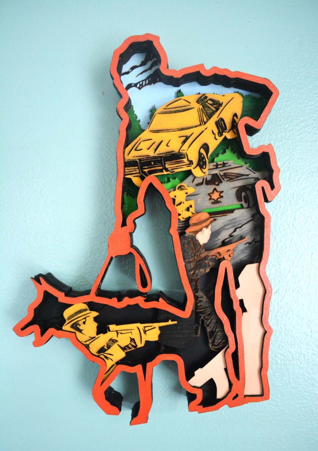 Hand Painted Cop and K9 Partner Wall Decor: Laser Cut Police Gift - Etsy