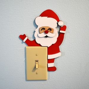 Fun Santa Christmas Light Switch Decor, Small Corner Decor for Light ...