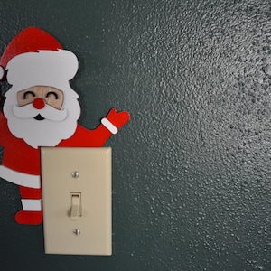 Fun Santa Christmas Light Switch Decor, Small Corner Decor for Light ...