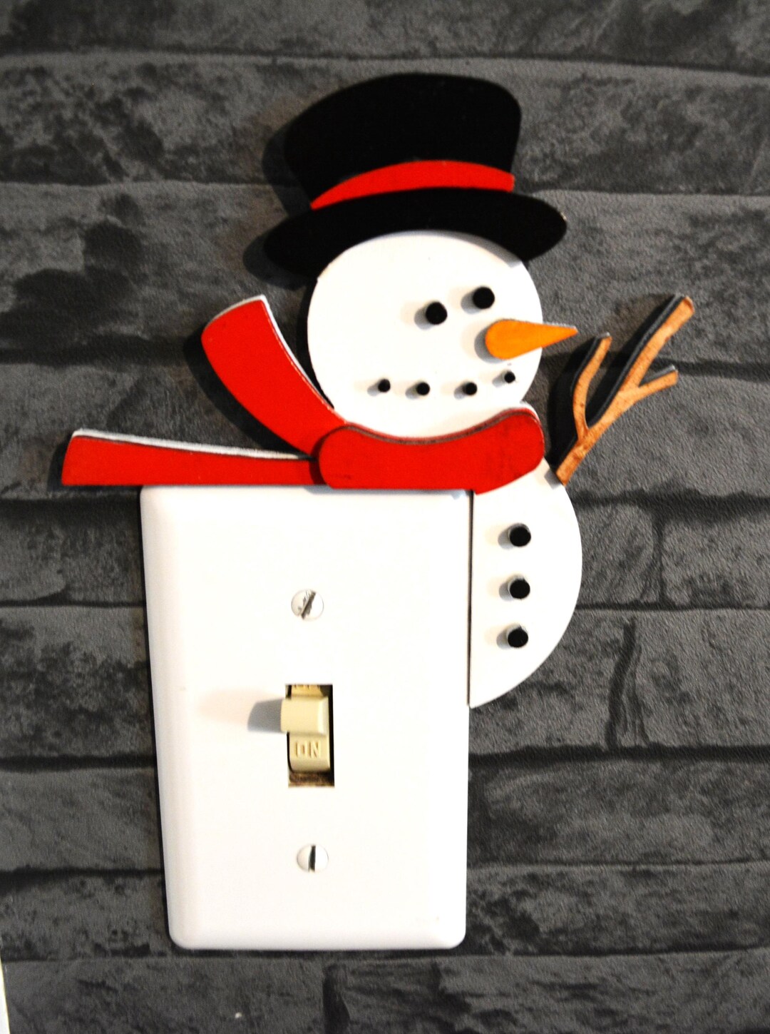 Happy Snowman Christmas Light Switch Decor, Small Corner Decor for ...