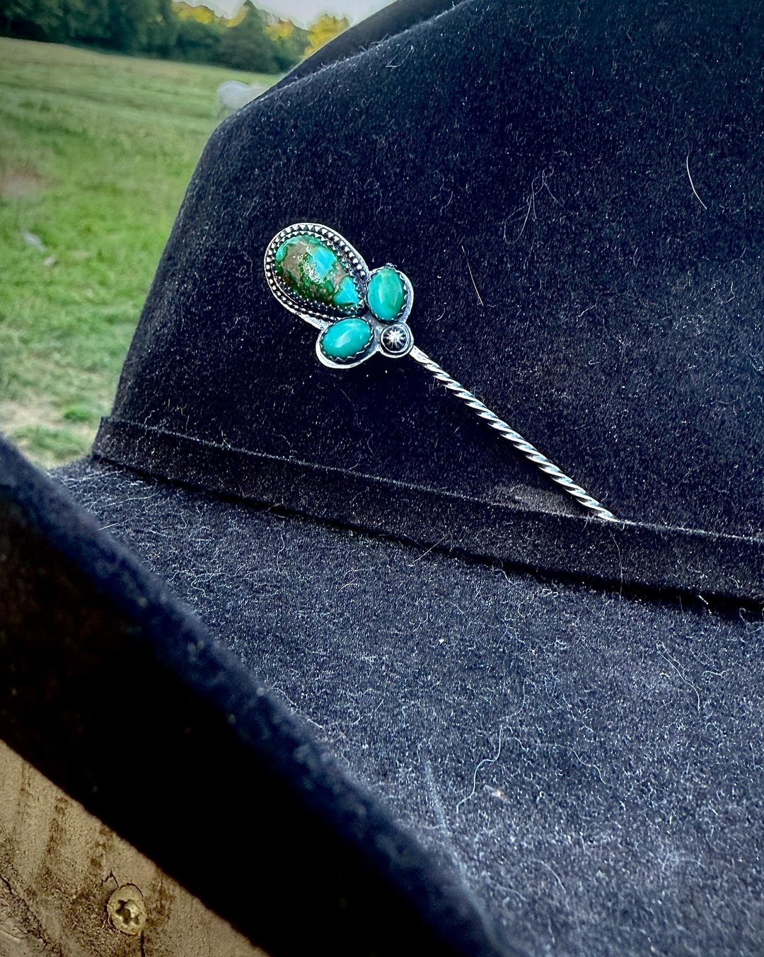 Cowboy Toothpick -sonoran Gold Turquoise Flower - Etsy