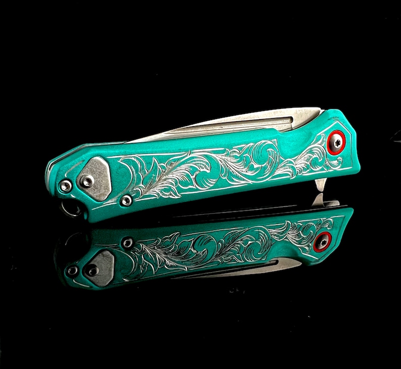 Custom Western Engraved Turquoise Pocket Knife - Etsy