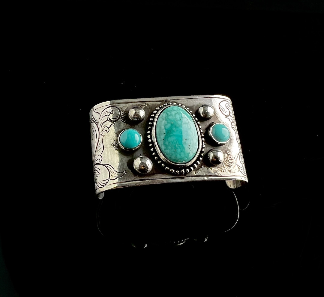 Sterling Silver and Turquoise Scarf Slide - Etsy