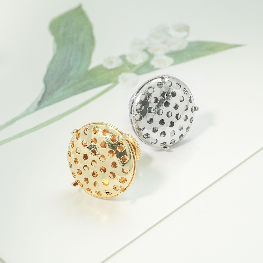 1pc/15mm Brooch Base Brooches Bouquet Beading Back Holes Pad Cabochon ...