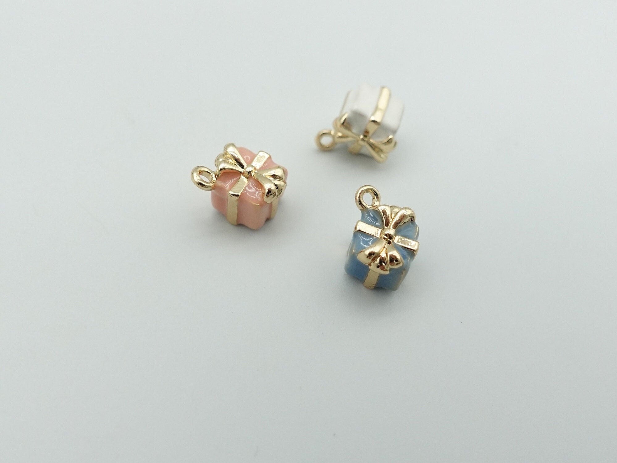 1pcs 18K Gold Plated Gift Box Charm, Bracelet Pendant, Nutcracker Charm ...