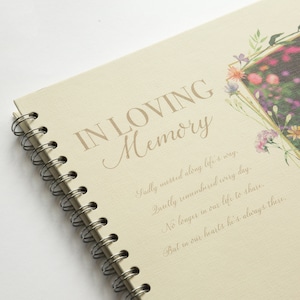 In Loving Memory Photo Memories Book- Personalised Wildflowers - Ivory ...