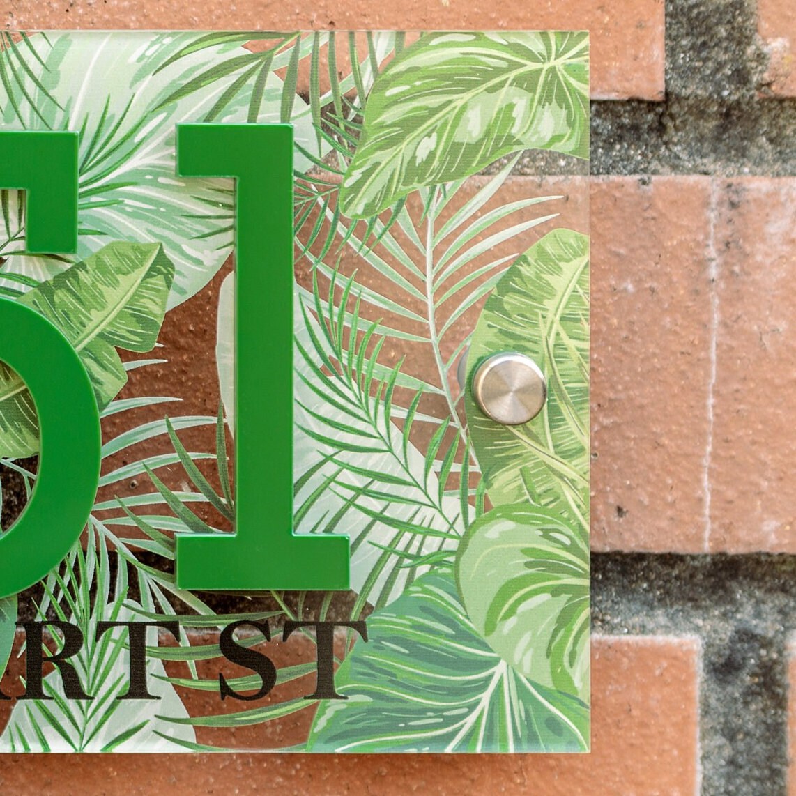 Tropical House Personalised Acrylic Door Number Sign With Fixings - Etsy