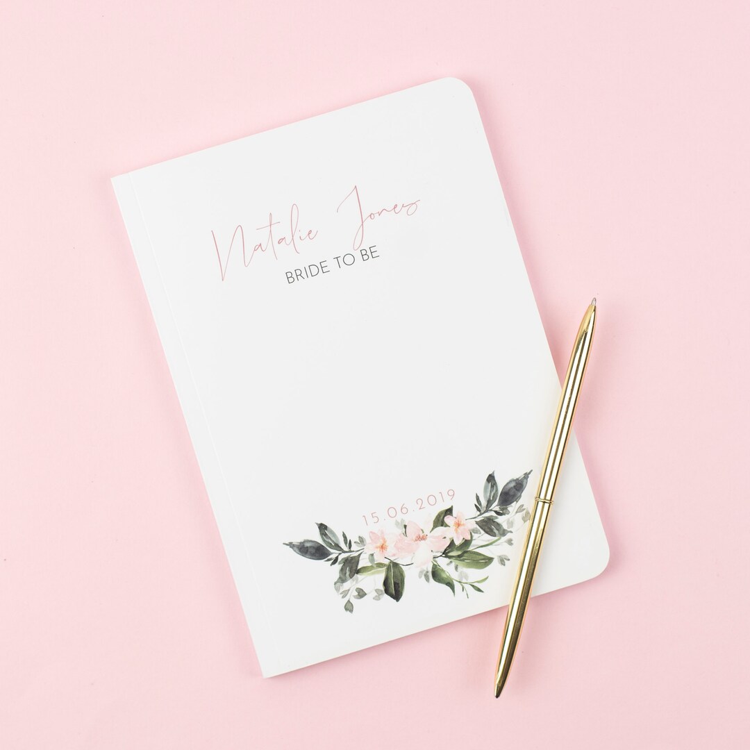 Bride to Be Personalised Notebook - Personalised Notepad - Bride to Be ...