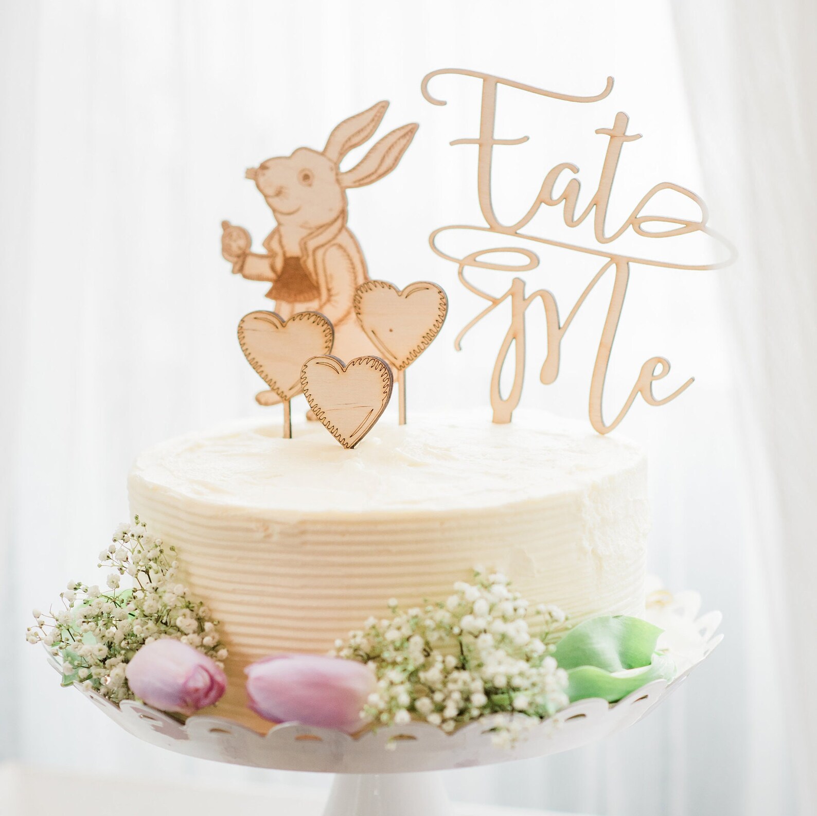Afternoon Tea 'eat Me' Cake Topper Set Alice in | Etsy UK